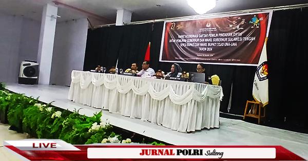 KPU GELAR RAKOR DPTb PILKADA SERENTAK TAHUN 2024 – Jurnal Polri Sulteng